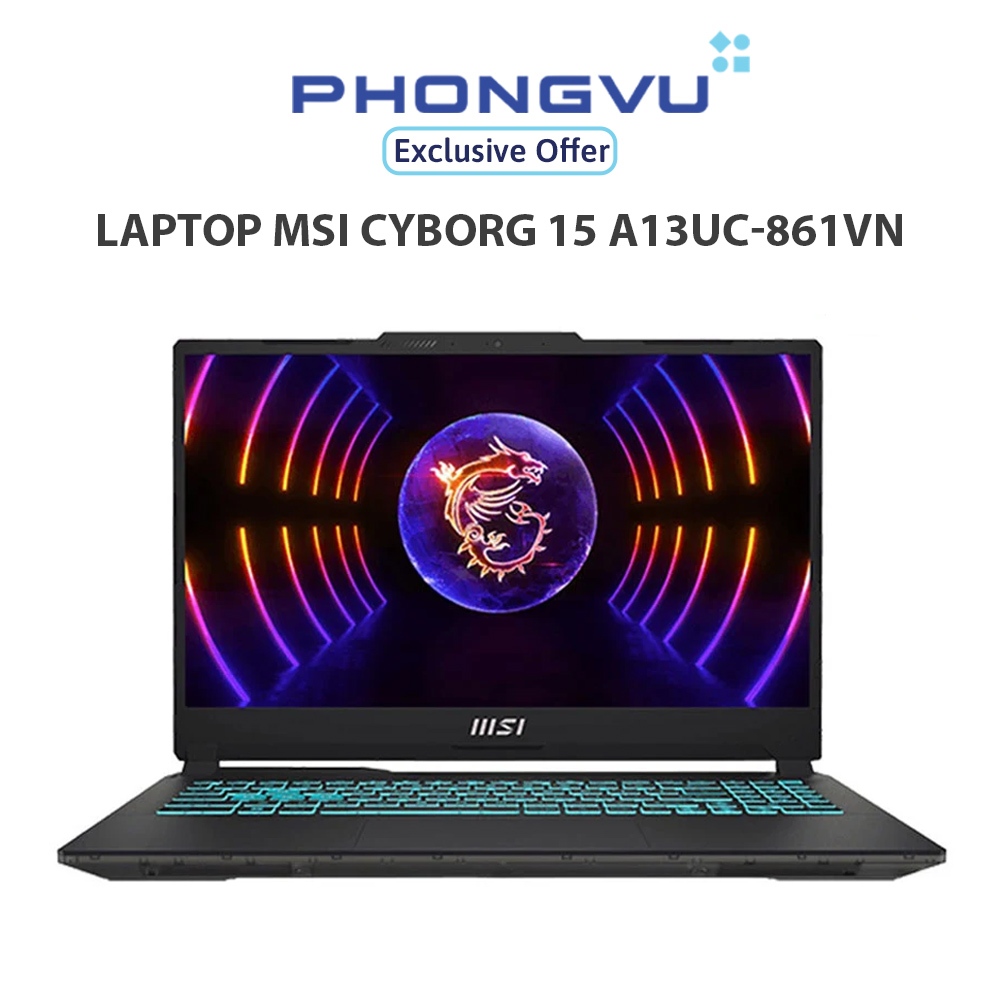 Laptop Msi Cyborg 15 A13UC-861VN (i5-13420H/ GeForce RTX™ 3050/ 16GB/ 512GB/ Windows 11) - Bảo ...