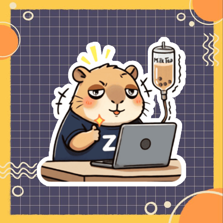 Sticker Zapy - Hình dán capybara trang trí sổ tay, điện thoại, laptop ...