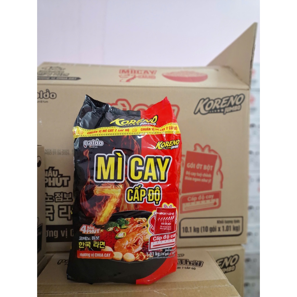 Mì Cay 7 Cấp Độ Hương Vị Chua Cay Koreno Jumbo 1kg - 10 gói ( Thùng ...