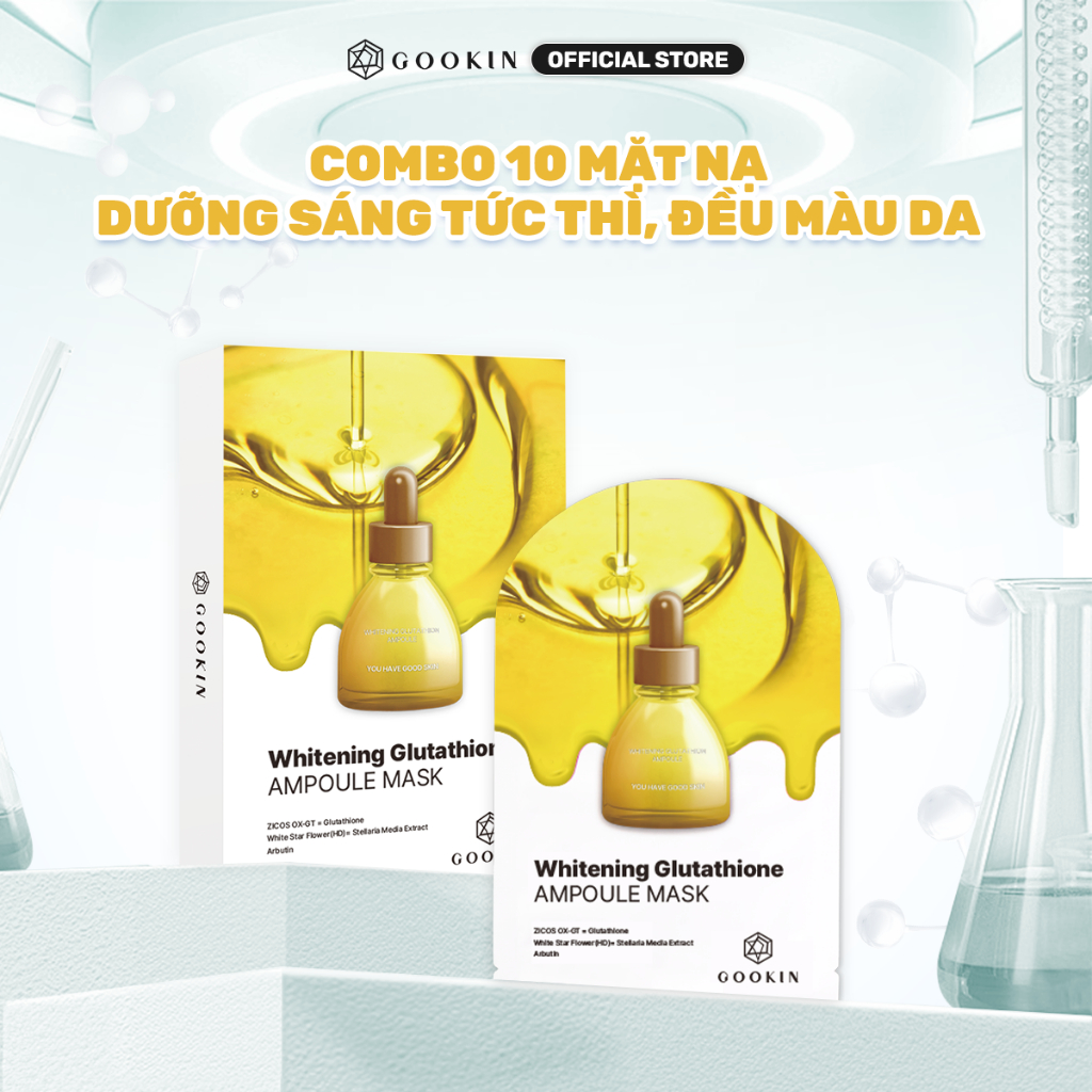 Combo 10 Mặt Nạ Dưỡng Sáng, Đều Màu Cho Da Thâm Sạm Gookin Whitening ...
