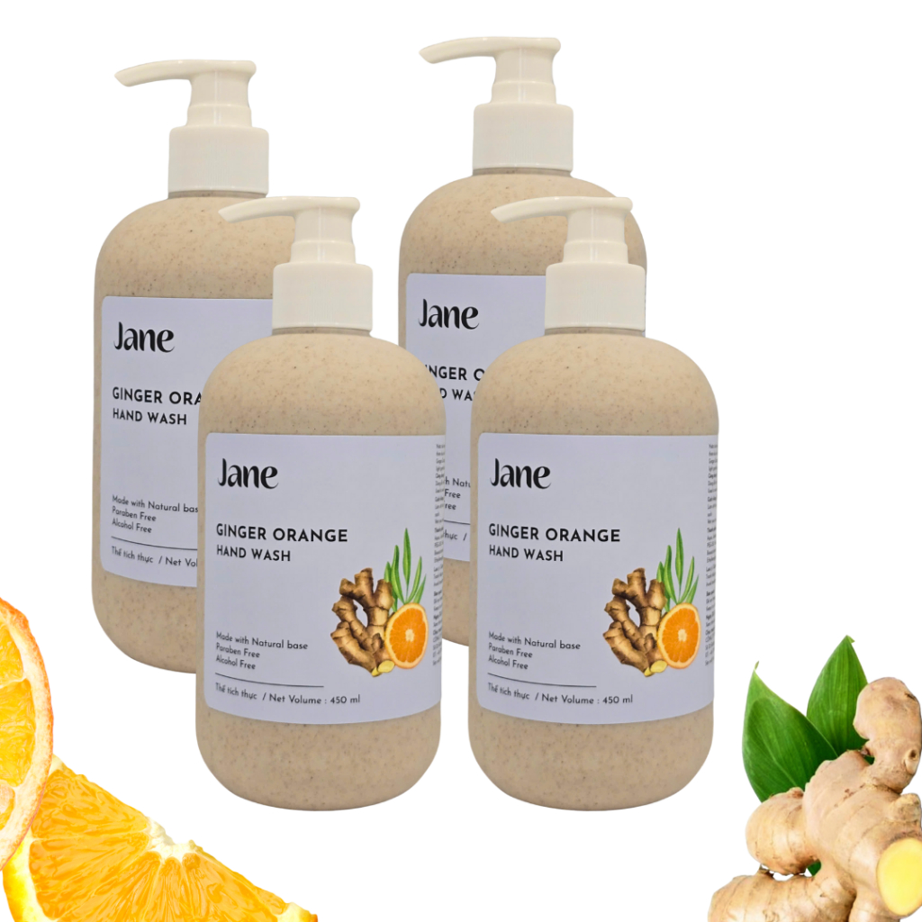 Combo 4 chai - NƯỚC RỬA TAY JANE CAM GỪNG 450ML | Shopee Việt Nam