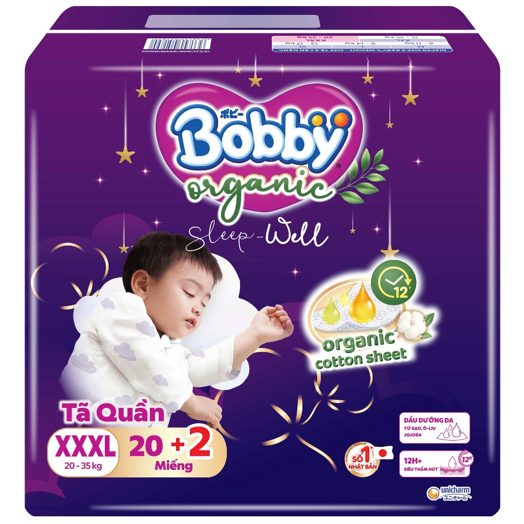 TÃ QUẦN CAO CẤP BOBBY ORGANIC BAN ĐÊM -SP MỚI CTY DIANA UNICHARM NHẬT ...