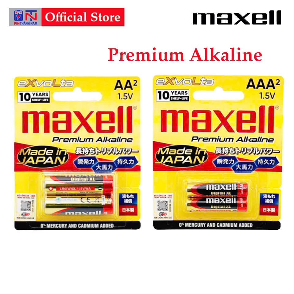 Pin AA , Pin AAA Maxell Premium Alkaline Siêu Bền Siêu Mạnh | Shopee ...