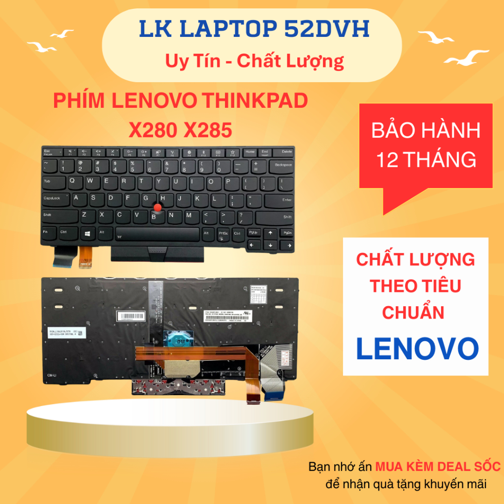 Bàn phím Laptop Lenovo Thinkpad X280 X285 20KF 20KE New 100% | Shopee ...