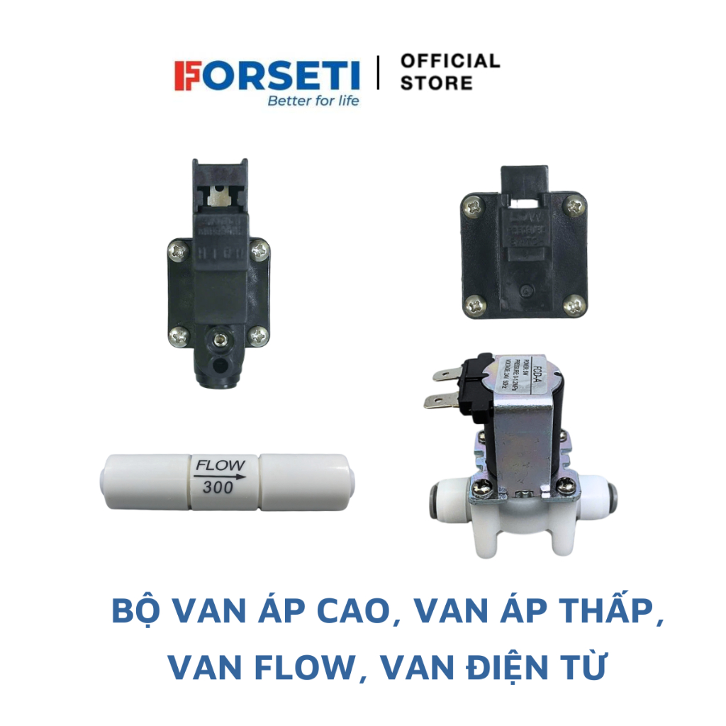 Combo 4 van áp cao, van áp thấp, van flow, van điện từ cho máy lọc ...