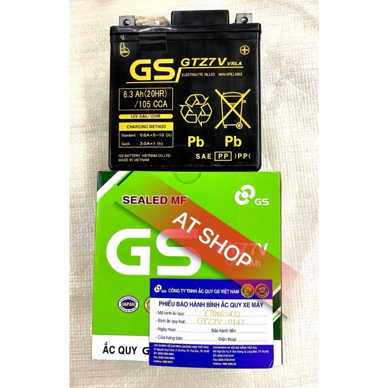 Bình ắc quy NVX/ GRANDE (GTZ7V) hiệu GS | Shopee Việt Nam