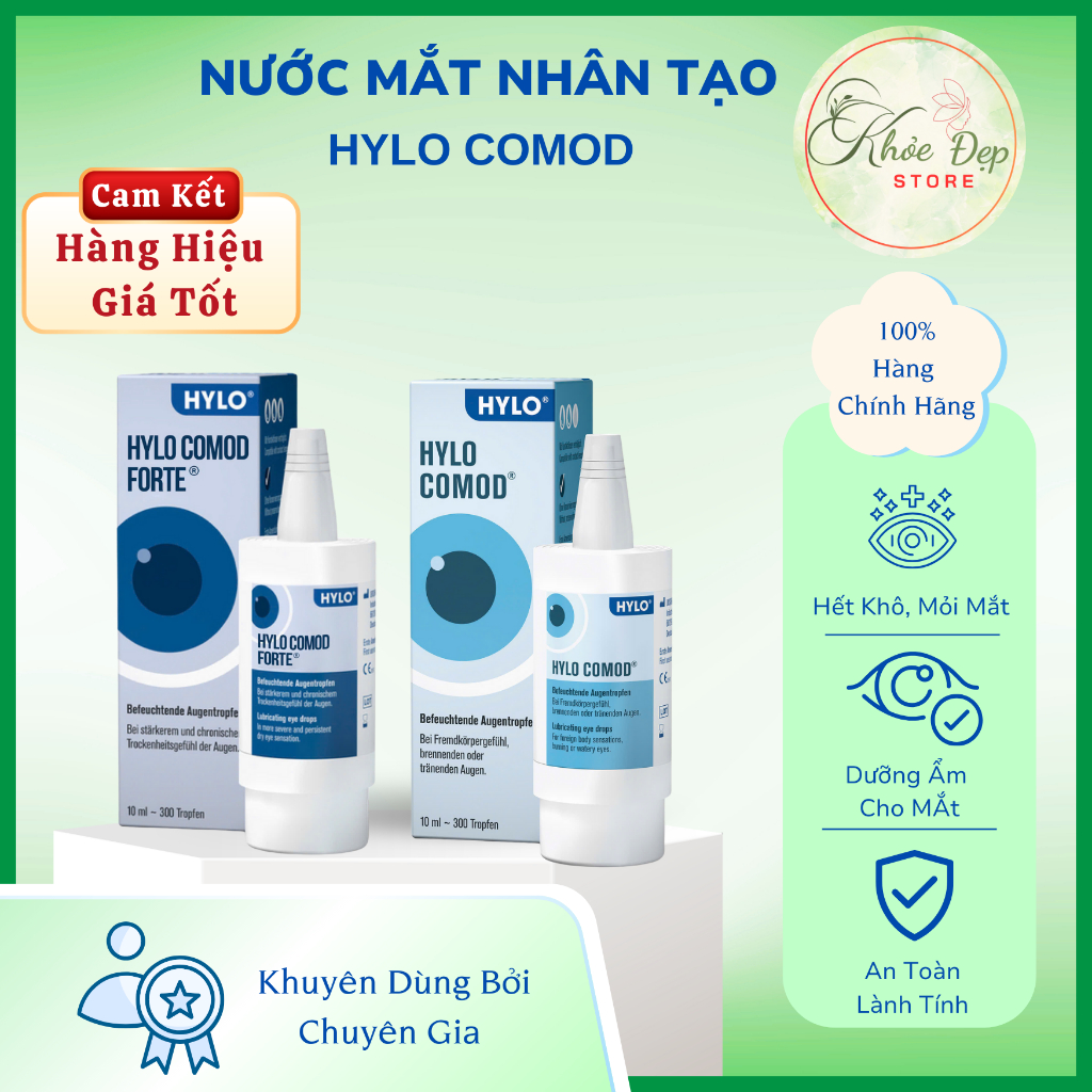 Nhỏ Mắt Hylo COMOD 0.1%, Hylo COMOD Forte ( Hylo Gel ) 0.2% Nhập Khẩu ...