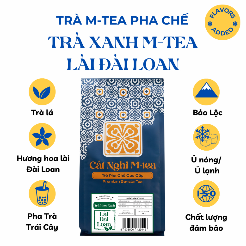 Trà Xanh Lài Đài Loan [500g - vị trà xanh hương lài] Nguyên liệu trà sữa trà trái cây Cát Nghi M ...