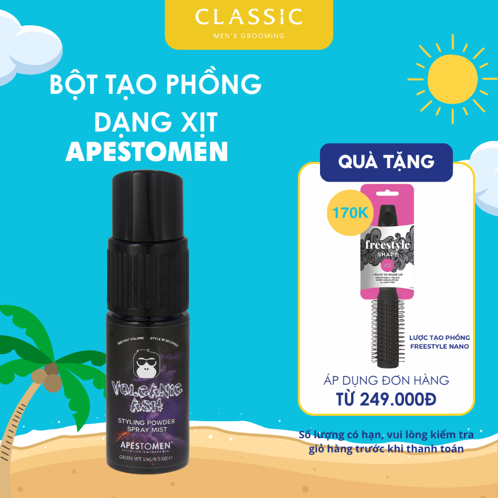Xịt Tạo Phồng Tóc APESTOMEN Volcanic Ash Styling Powder Spray 15g ...