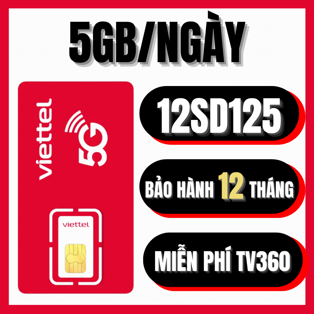 SIM 4G VIETTEL TRỌN GÓI 1 NĂM 12ST60N 12V90B 12MXH100 - KHÔNG GIỚI HẠN ...