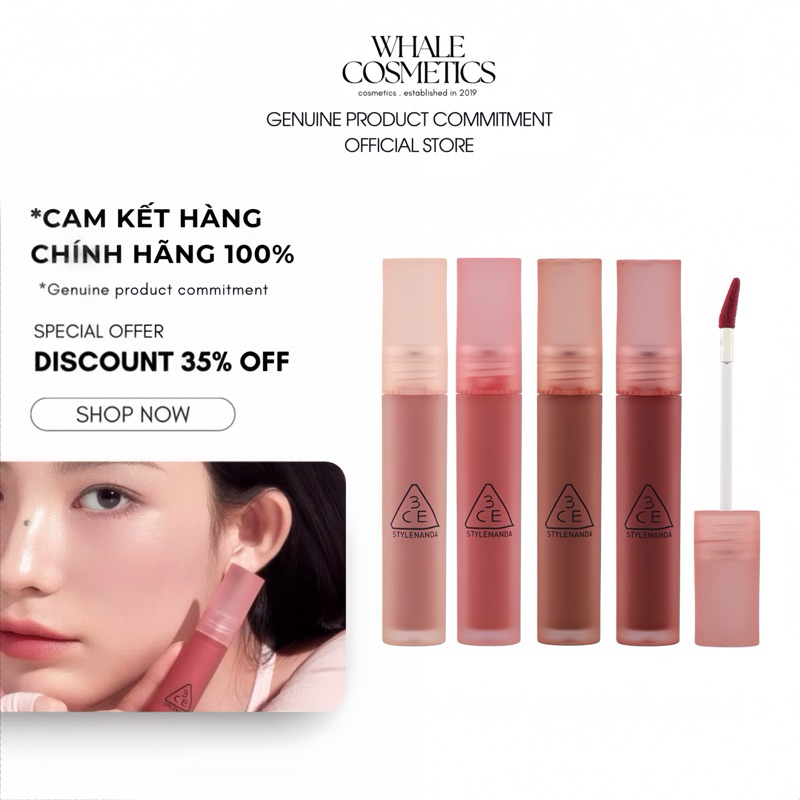 (3ce) Son Kem 3CE Blur Water Tint (4.6g) | Shopee Việt Nam