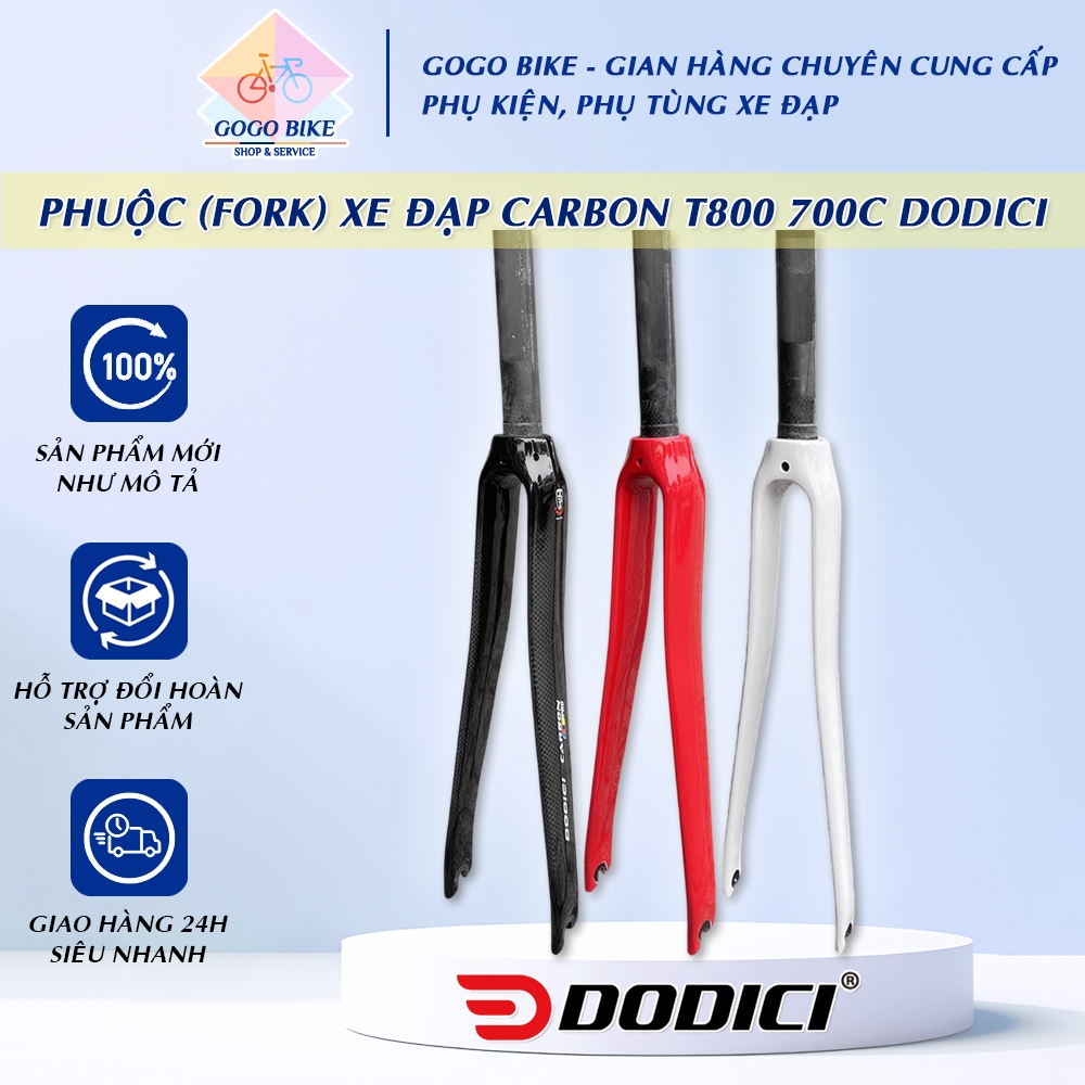 [GoGo Bike] Phuộc (Fork) xe đạp đua Carbon T800 DODICI 700C | Shopee ...