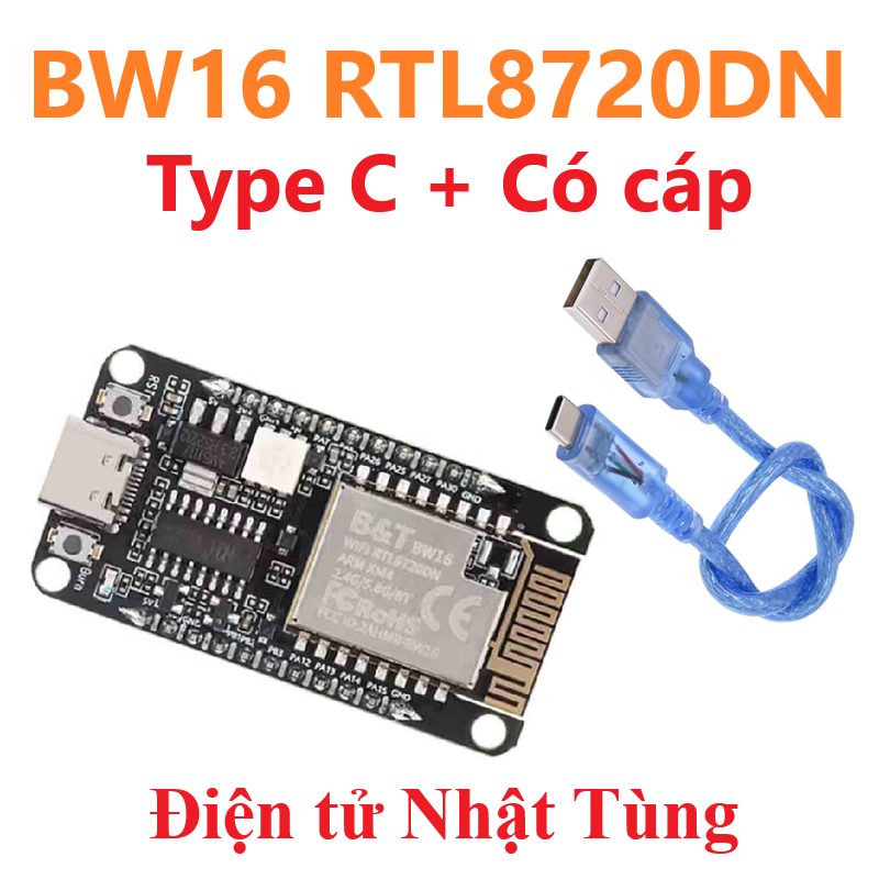 Kit thu phát Wifi 2.4GHz và 5GHz Bluetooth 5.0 BW16 RTL8720DN, băng tần ...