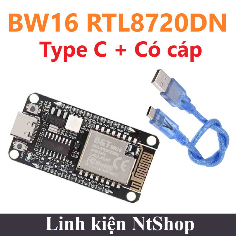 Kit BW16 RTL8720DN Wifi 2.4GHz và 5.8GHz Bluetooth 5.0, Module wifi ...