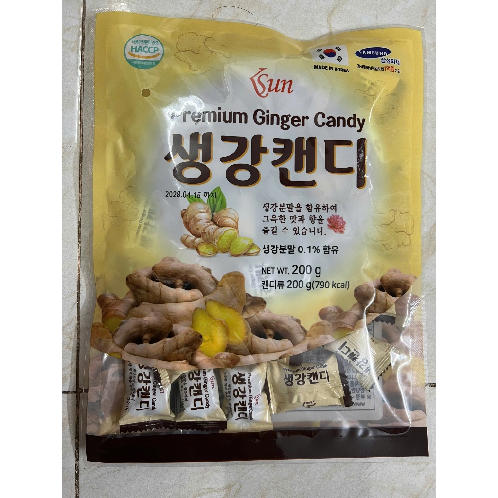 Kẹo Gừng Cao Cấp Hàn Quốc Premium Ginger Candy (Gói 200g) - 생강 캔디 ...