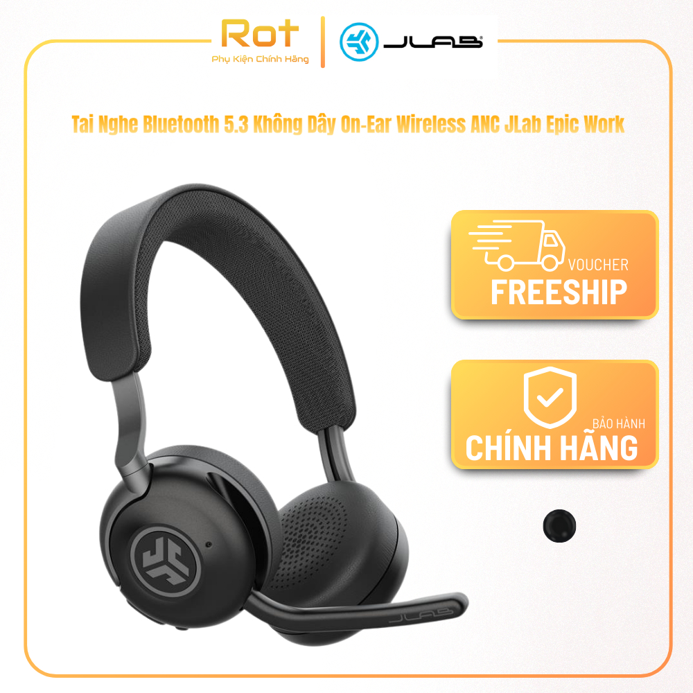 Tai Nghe Không Dây On-Ear Wireless ANC JLab Epic Work Bluetooth 5.3 ...
