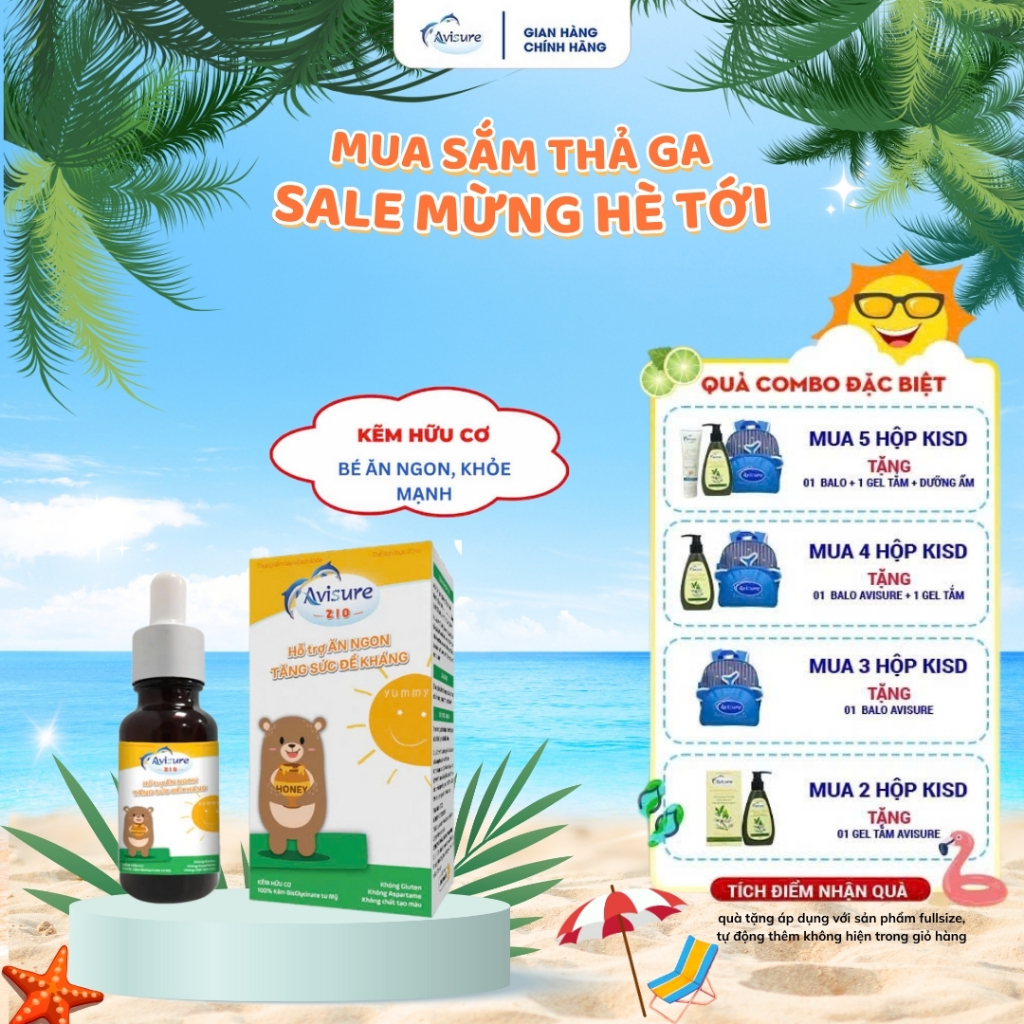 Kẽm Cho Bé Avisure Zio Công Nghệ Mỹ 20ml,Hỗ Trợ Bé Ăn Ngon, Tăng Đề ...