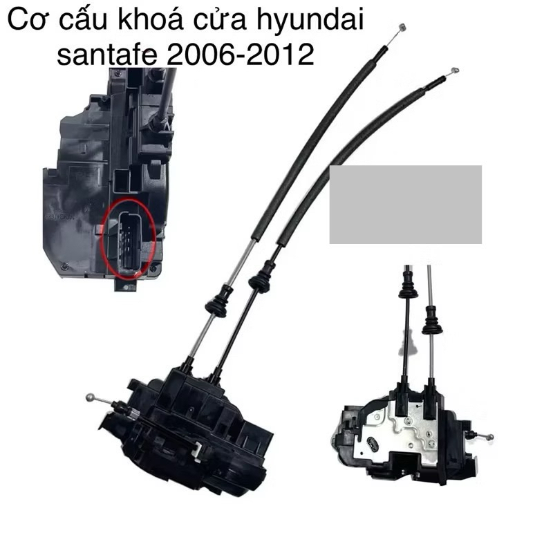 4 Cơ cấu khoá cửa HYUNDAI SANTAFE 2006-2012 cao cấp 814102B000 ...