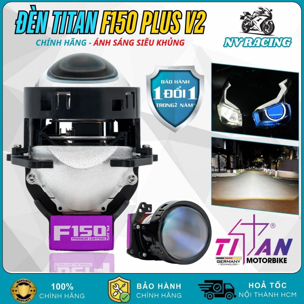 F150 Plus V2, Đèn Bi Led Titan F150 Plus Công Suất pha 75W Chip Led ...