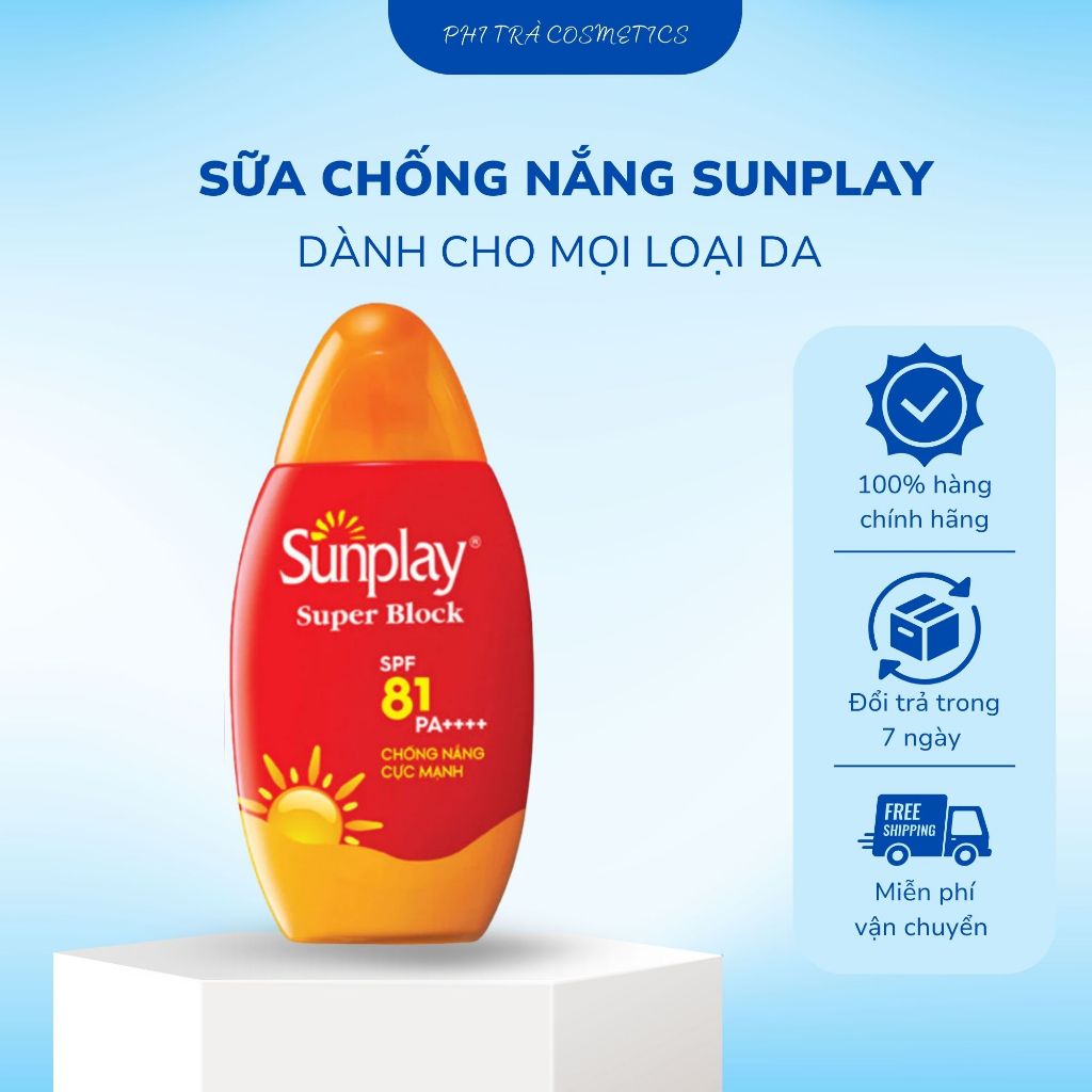 Kem chống nắng Sunplay cực mạnh dạng sữa Sunplay Super Block SPF 81, PA ...