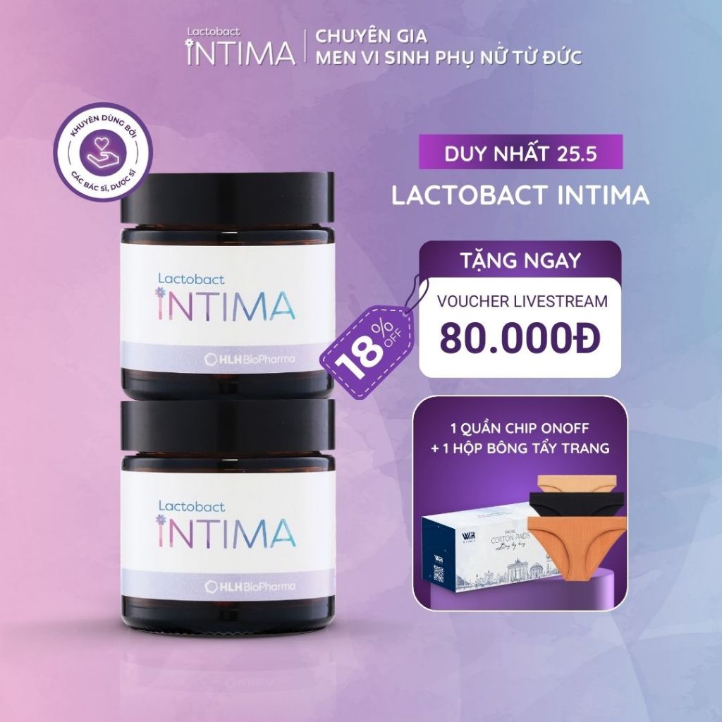2 Hộp men vi sinh phụ khoa Lactobact Intima chính hãng từ Đức bổ sung ...