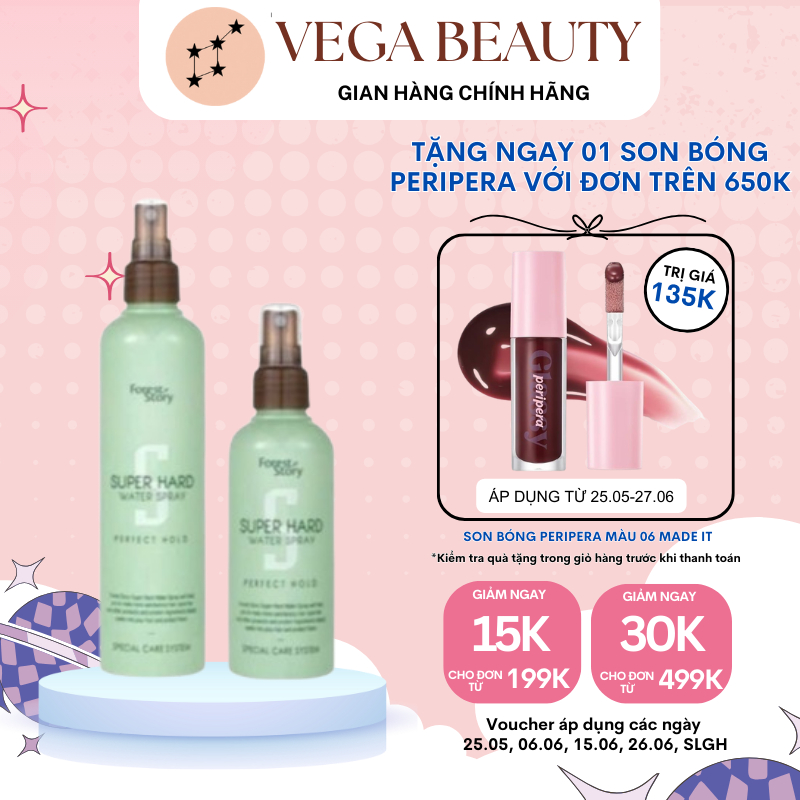 Xịt Giữ Nếp Tóc Tạo Kiểu FOREST STORY Super Hard Water Spray 100ml ...