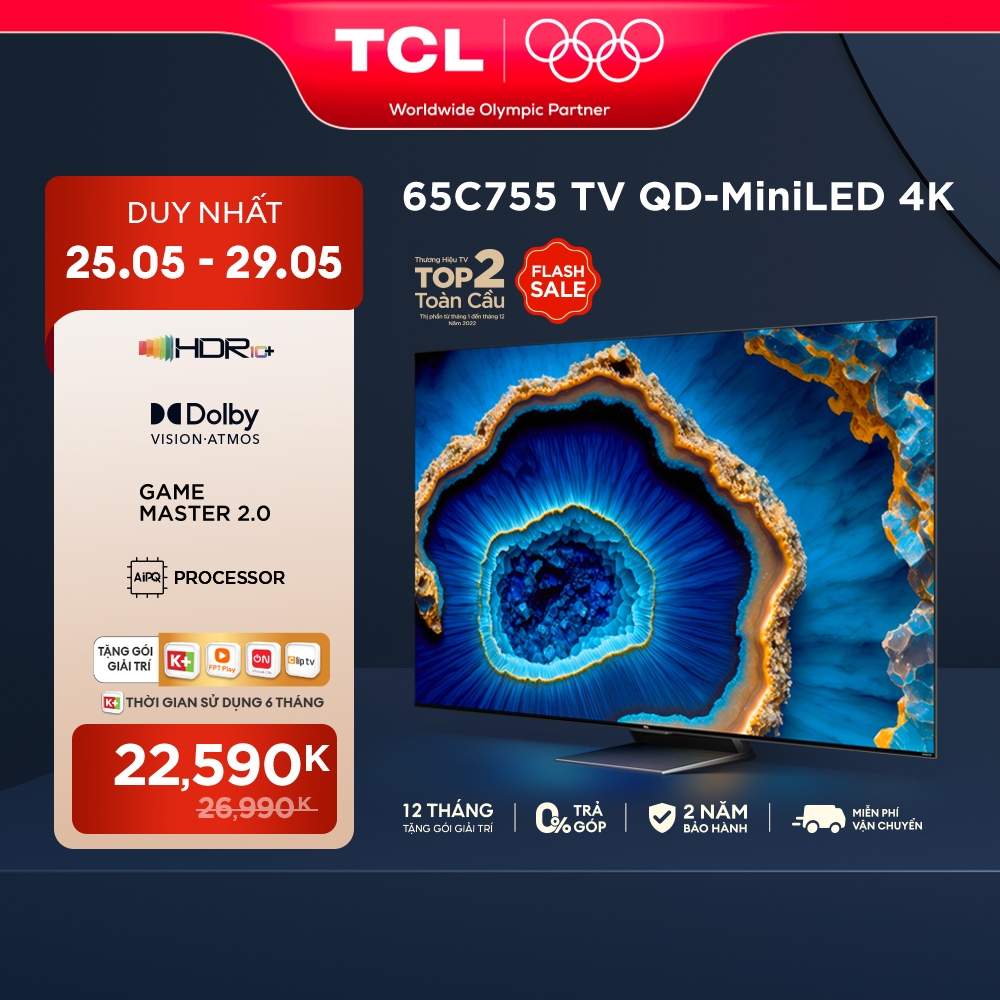 [Shopee - Lắp đặt 0Đ HN HCM] TCL 65C755 QD-Mini LED 4K TV - Tivi 65inch ...