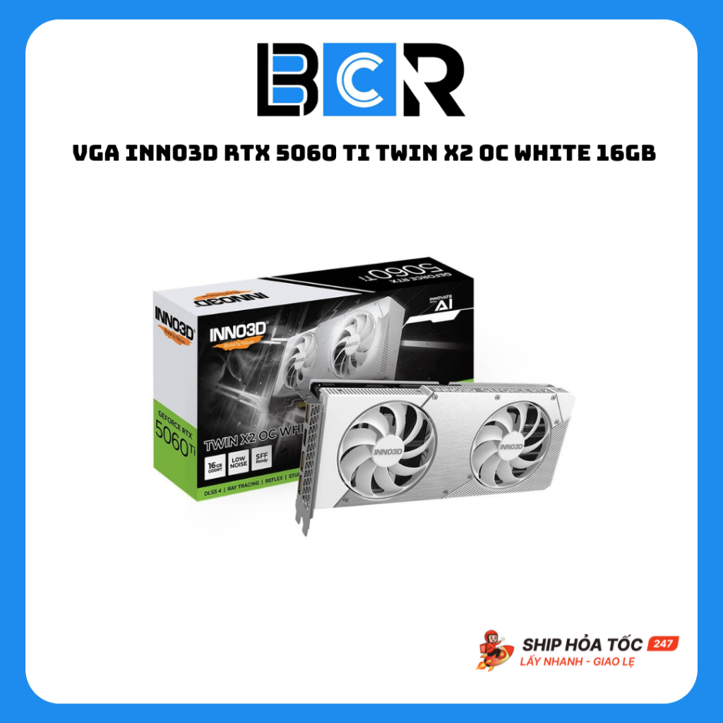 Card màn hình INNO3D RTX 5060 Ti ( 5060ti ) Twin X2 OC WHITE 16GB New Box 100% Date 23/05/2025 ...