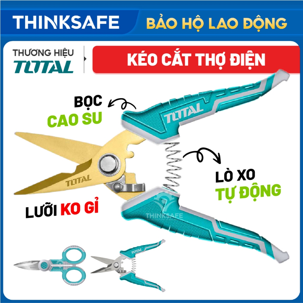 Kéo cắt dây điện TOTAL kéo thợ điện kích thước 145 - 200mm, kéo bấm ...