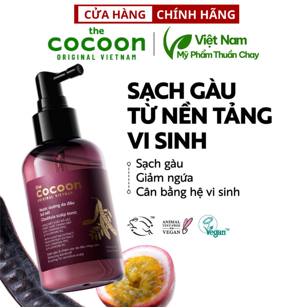 Nước Dưỡng Tóc Cocoon Bồ Kết Giảm Gàu Cho Da Đầu Nhạy Cảm 140ml - Vegan ...