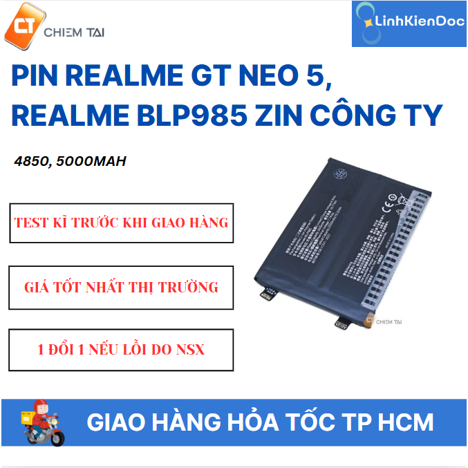Pin Realme GT Neo 5, Realme BLP985 zin công ty - 4850, 5000mAh | Shopee ...