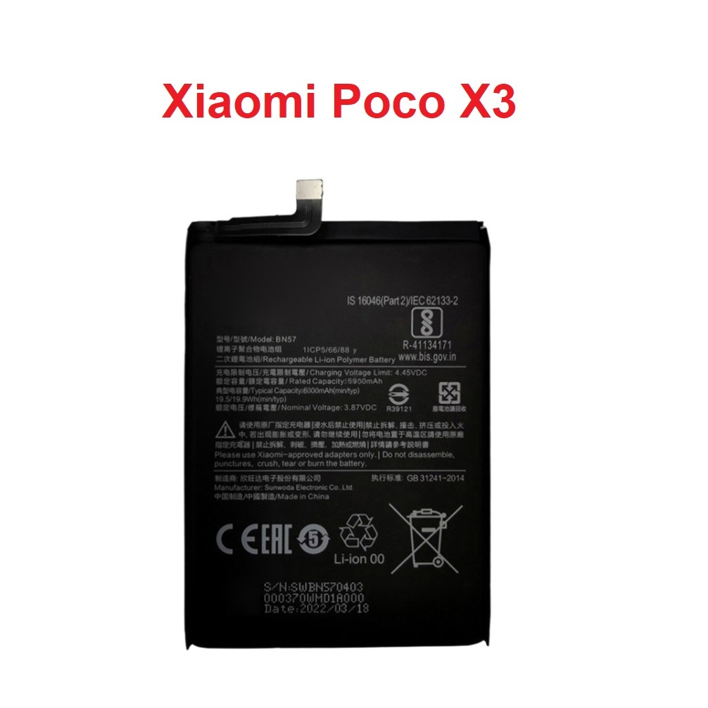 thay thế pin Li-Polymer Xiaomi Poco X3 BN57 6000mAh | Shopee Việt Nam