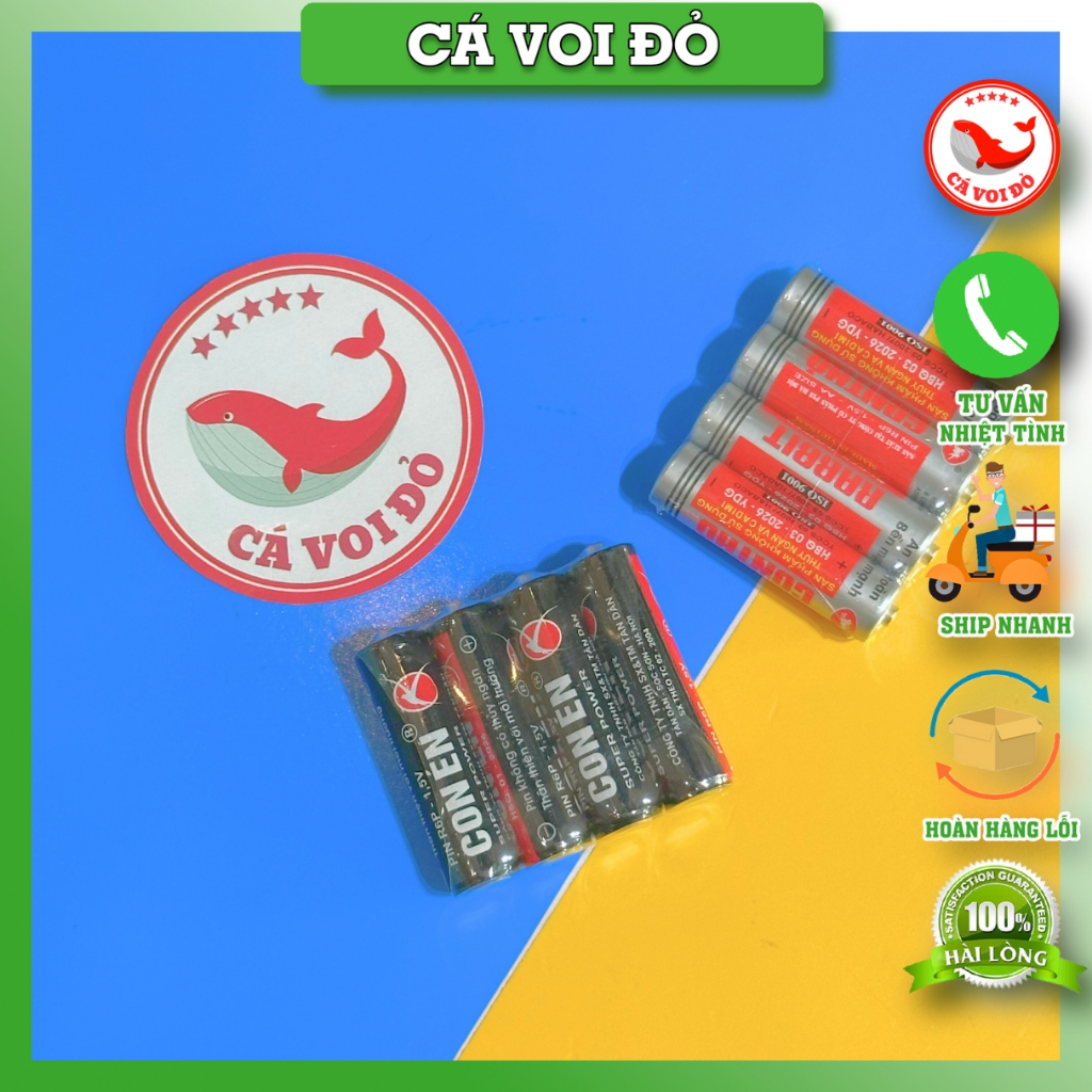 1 vỉ pin Con Én/Con Thỏ (4 viên) - chính hãng - pin tiểu AA / pin tí ...