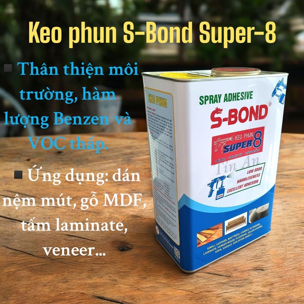 Keo phun Super 8. Keo phun dán gỗ công nghiệp, nệm mút xốp, ghế sofa ...