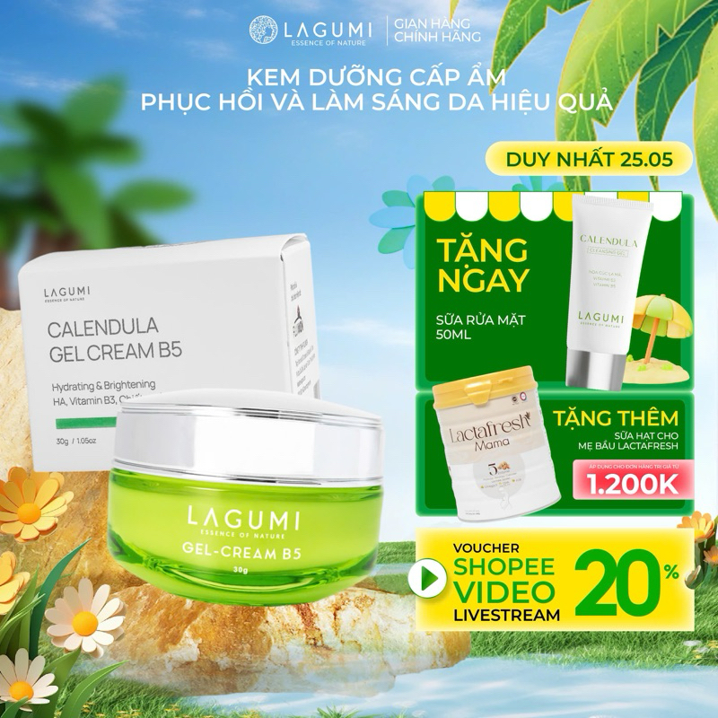 Kem Dưỡng Ẩm LAGUMI B5 dưỡng ẩm da mặt, phục hồi da, ngừa mụn & làm ...