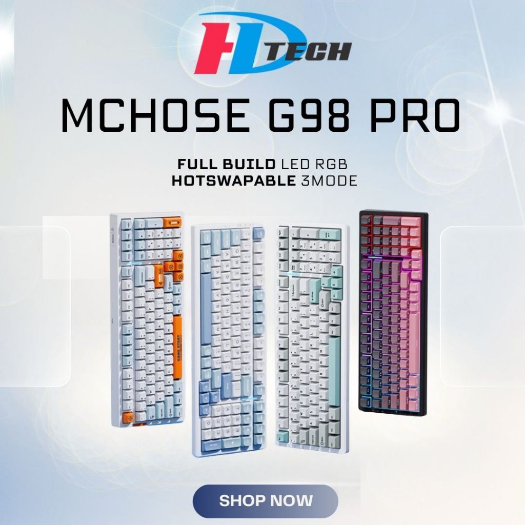 Bàn Phím Cơ Gaming Không Dây Mchose G98 Pro buil ngon | Shopee Việt Nam