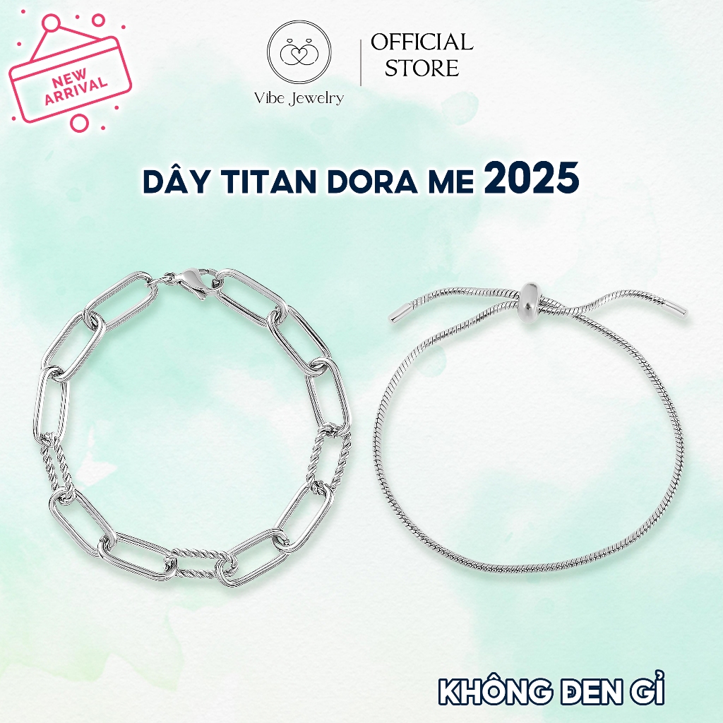 [Dora ME] Vòng tay charm dây xích không hoen gỉ, lắc tay unisex mix ...