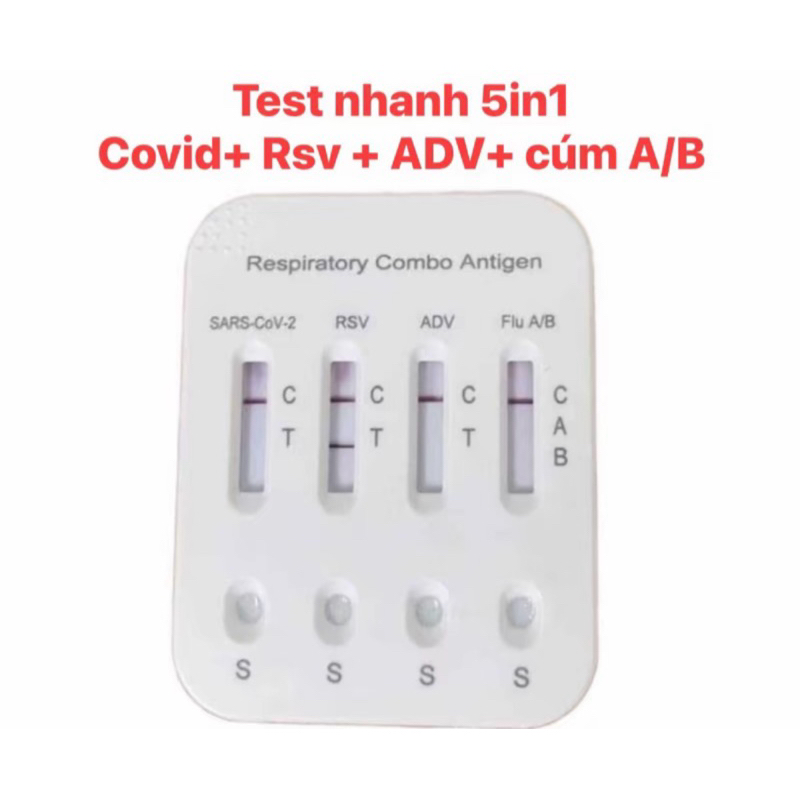 (hoả tốc nhanh trong 2h) lẻ 1c test 3 trong 1 cúm a, cúm b, covit ...