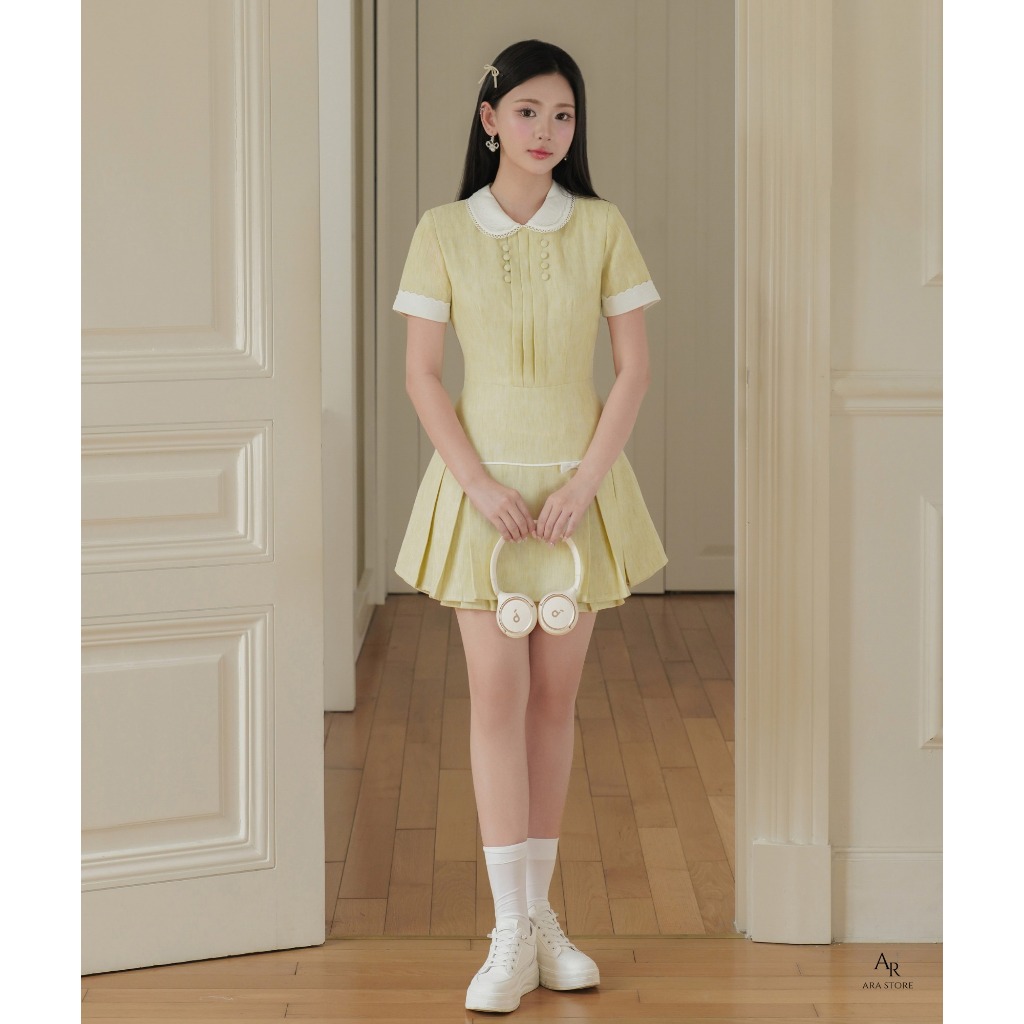Ara - Váy đầm thiết kế xòe cổ sen phối nơ tiêu thư Tilza Dress V113 ...