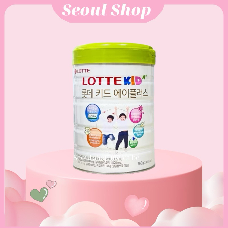 Sữa Lotte Kid A+ mẫu MỚI 760g Hàn Quốc DATE T7.2026 hỗ trợ tăng chiều cao cho bé từ 1-10 tuổi ...