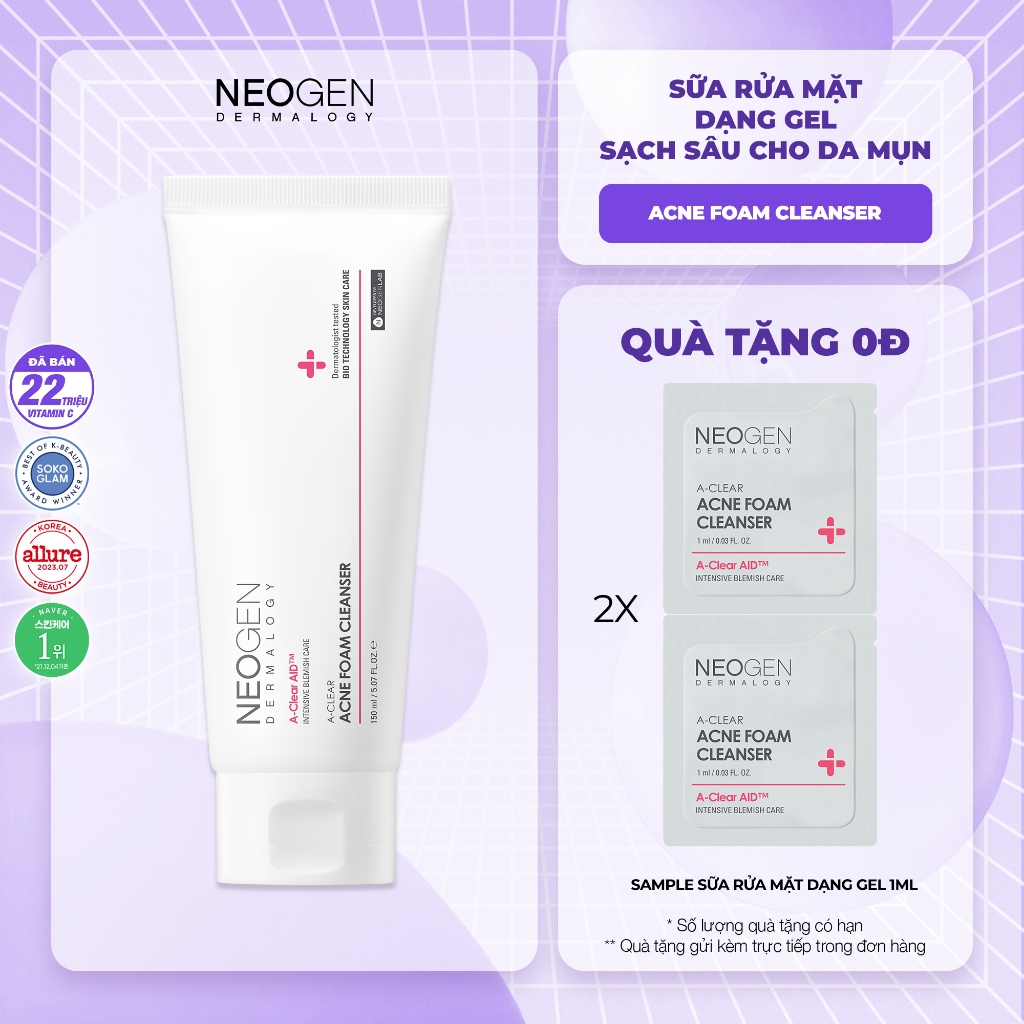Sữa Rửa Mặt Dạng Gel Làm Sạch Sâu Cho Da Dầu Mụn Neogen Dermalogy A ...