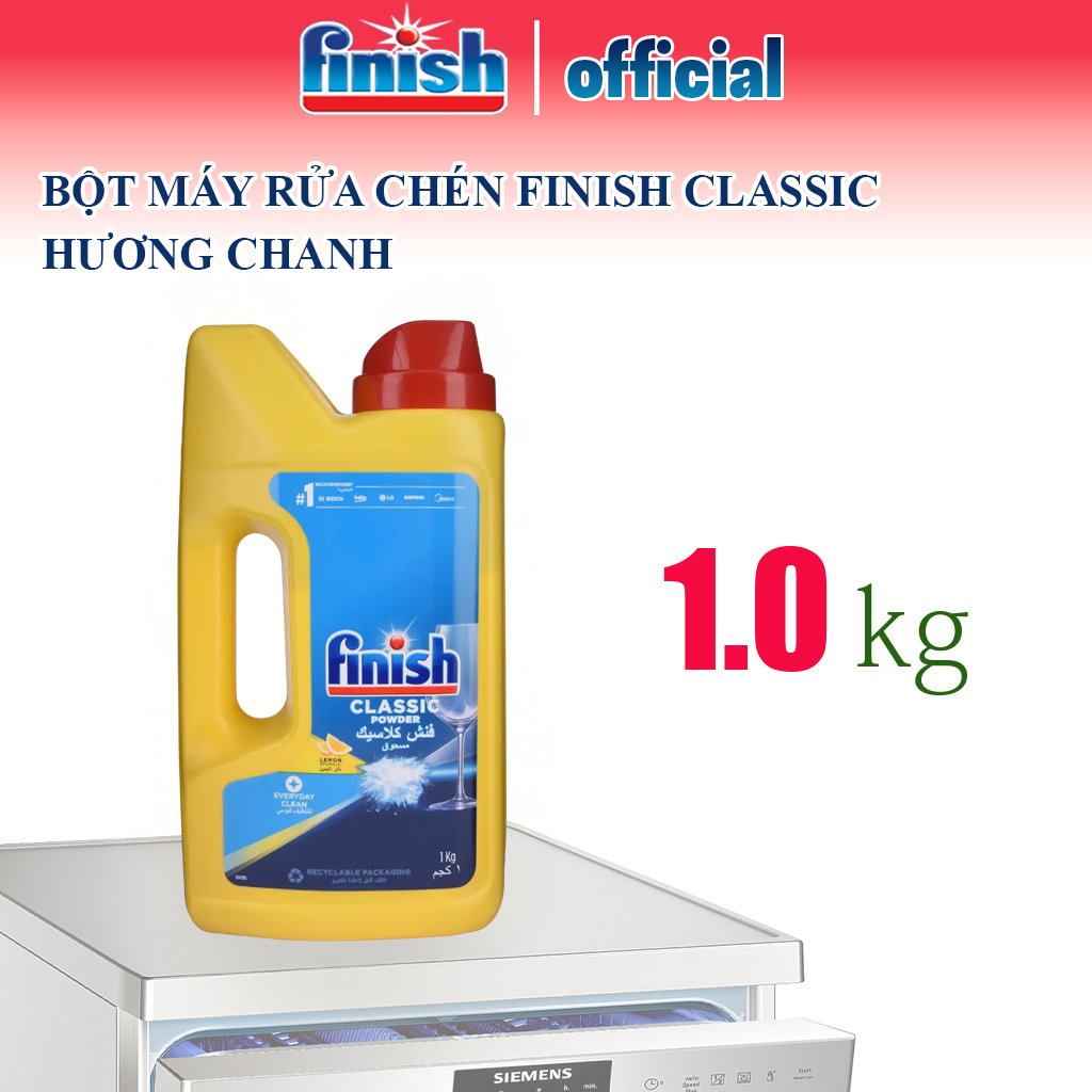 Bột rửa bát hương chanh Finish hàng nhập khẩu chính hãng Can 2.5kg/ 1kg ...