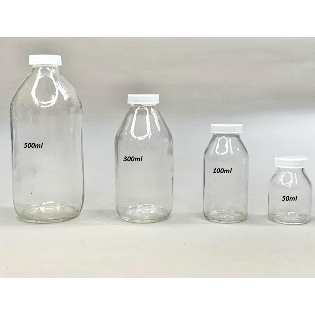 Chai Thủy Tinh Tròn Nắp Nhựa – 50ml | 100ml | 200ml | 300ml | 500ml | Shopee Việt Nam