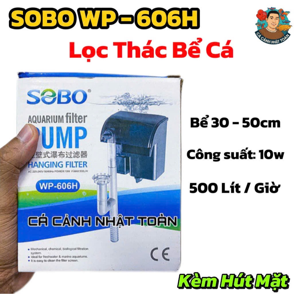 MÁY BƠM LỌC THÁC HỒ CÁ SOBO WP 606H 10W 500L 1 GIỜ | Shopee Việt Nam