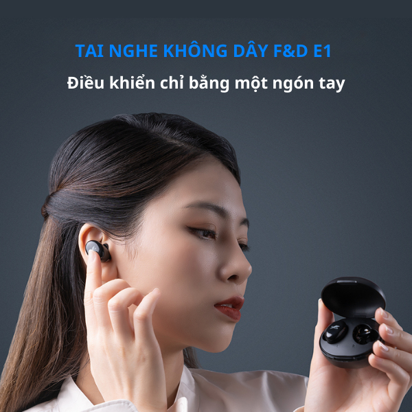 Tai nghe Bluetooth True Wireless Fenda E1 không dây chống ồn sử dụng 4H ...