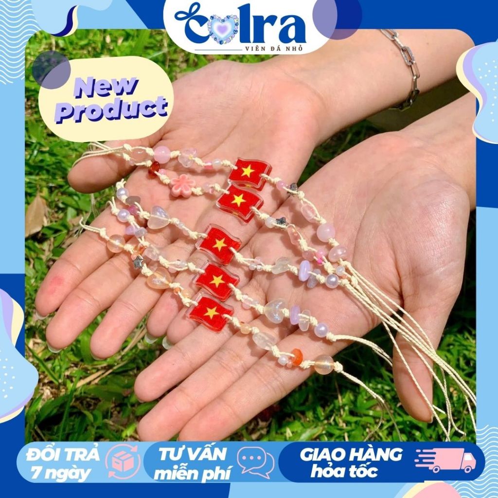 [COLRA] - Vòng tay Cờ Việt Nam Ver 2 charm cờ Tổ quốc kết hợp charm ...