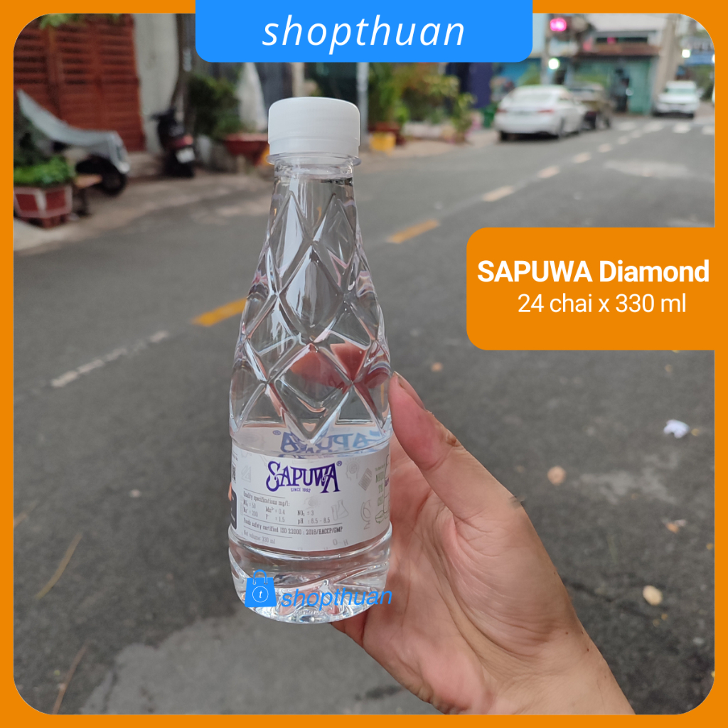 Nước uống tinh khiết Sapuwa Chai 330ml Diamond ( thùng 24 chai ...