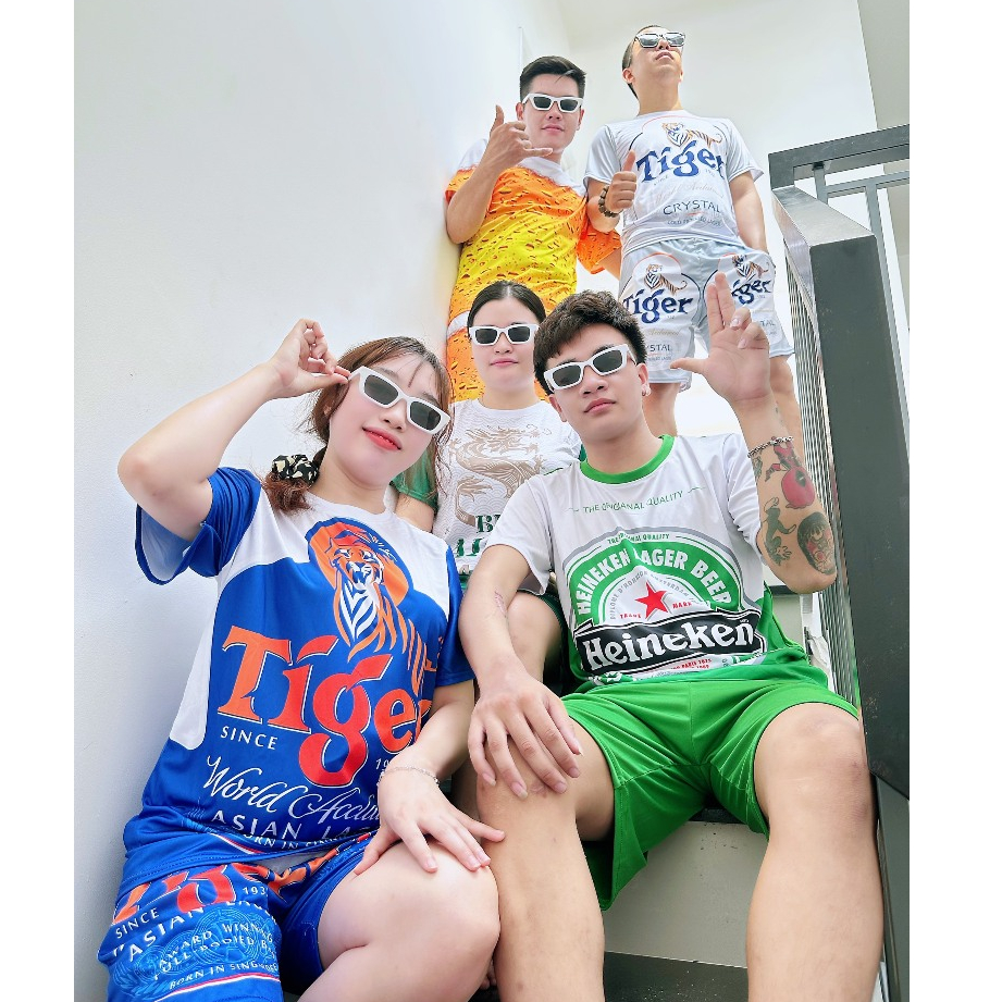 Sét những bộ đồ bia tiger ,sài gòn ,heineken ,huda ,larue, bọt bia ...