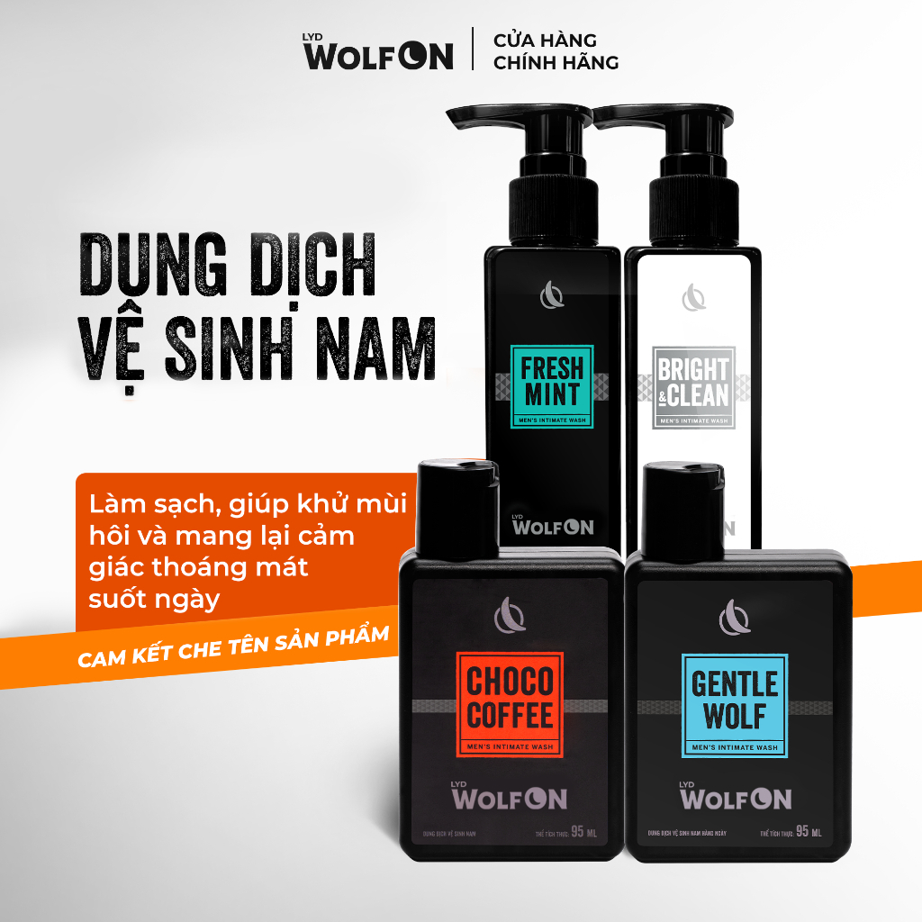 Dung Dịch Vệ Sinh Nam Giới LYD Wolf ON Hương Thơm Nam Tính Khử Mùi Sạch Khuẩn 95ml 150ml ...
