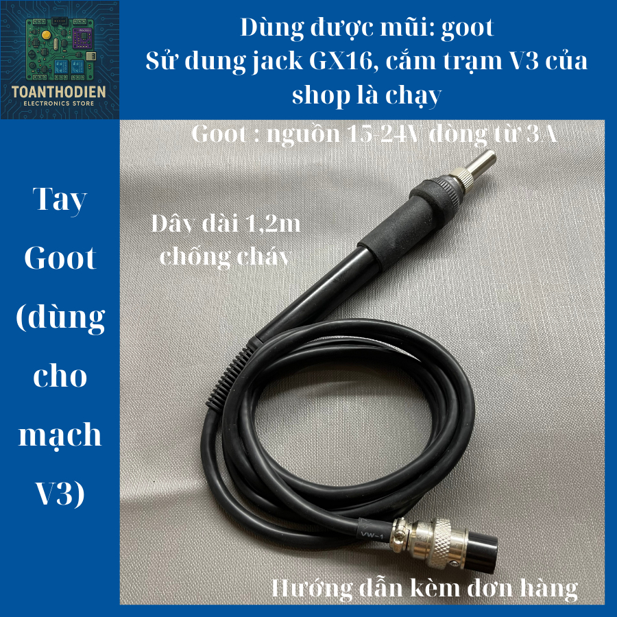 Tay hàn C210, C245, TX, T12, goot làm sẵn dùng cho mạch v3 của shop ...